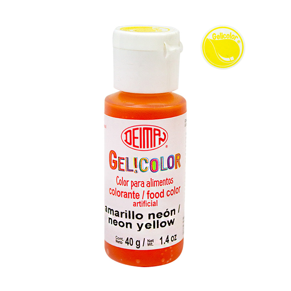 Colorante Amarillo Neón 40gr Gel – La Mimi