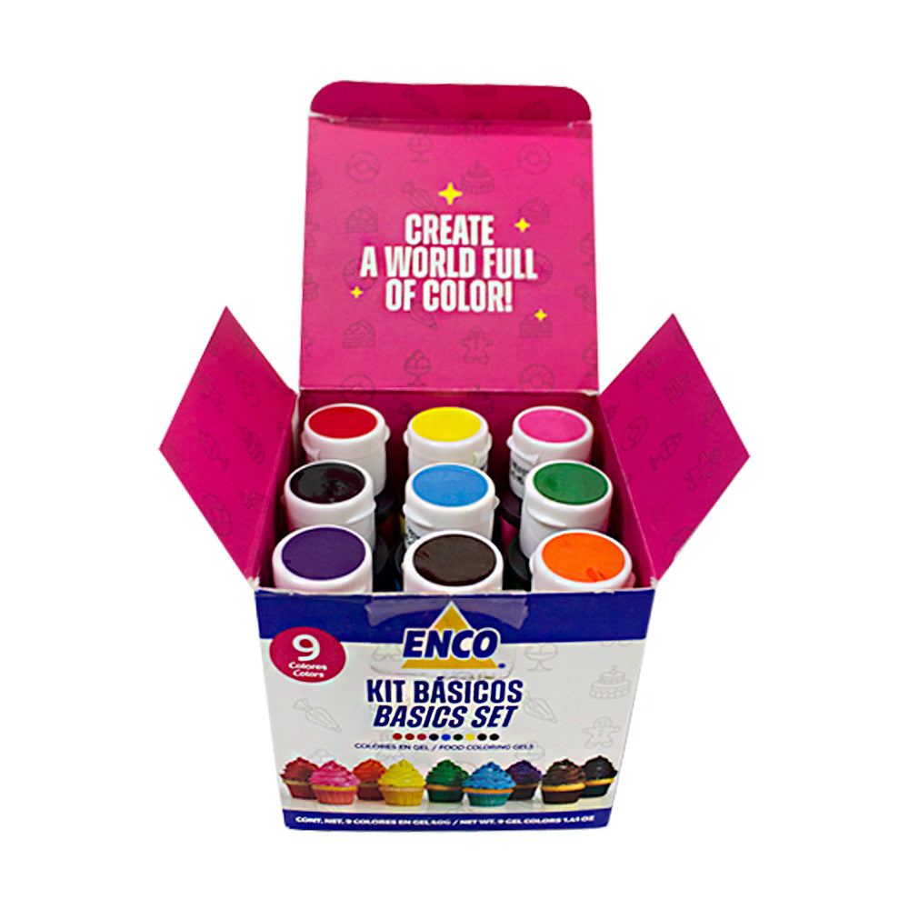 KIT Colorantes Basicos Enco en Gel 9 pz – La Mimi