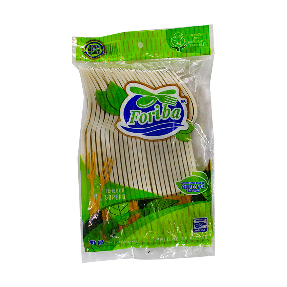 Tenedor Sopero Desechable - 25 piezas - Foriba – La Mimi