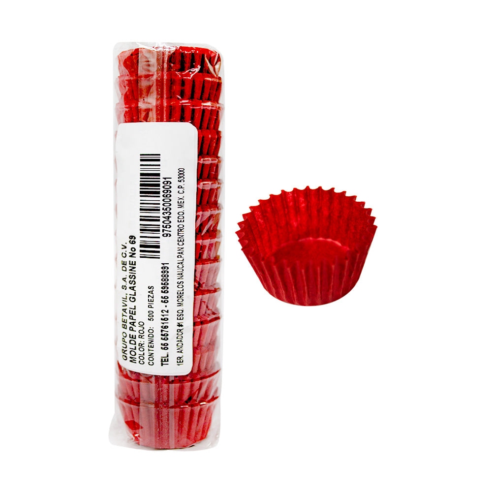 Capacillo 69 Rojo c/500pz. Megacup – La Mimi