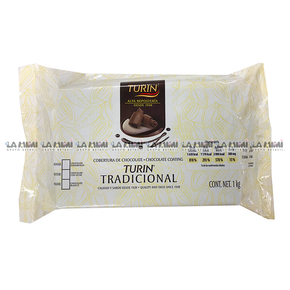 Marqueta de Chocolate Amargo Turin 1Kg. – La Mimi